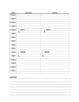 Weekend plan template in Word and Pdf formats