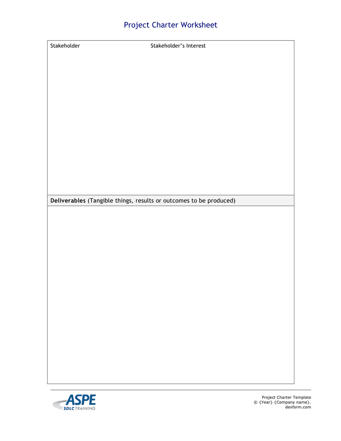 Project initiation worksheet in Word and Pdf formats - page 5 of 9