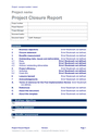 Project closure report in Word and Pdf formats