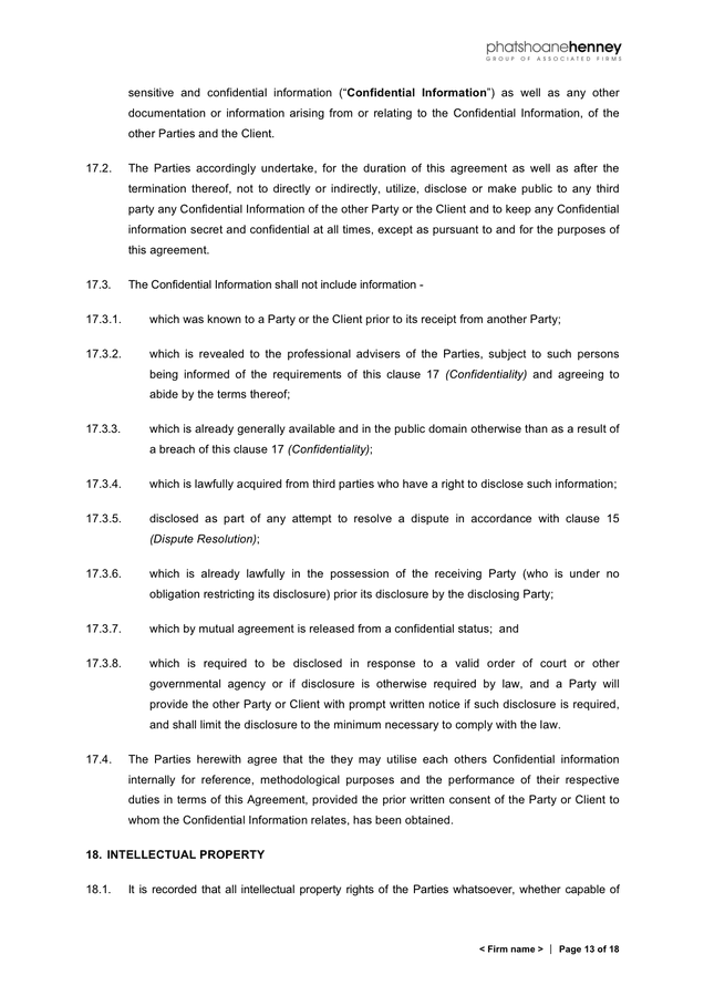 Agreement format between two companies in Word and Pdf formats - page ...
