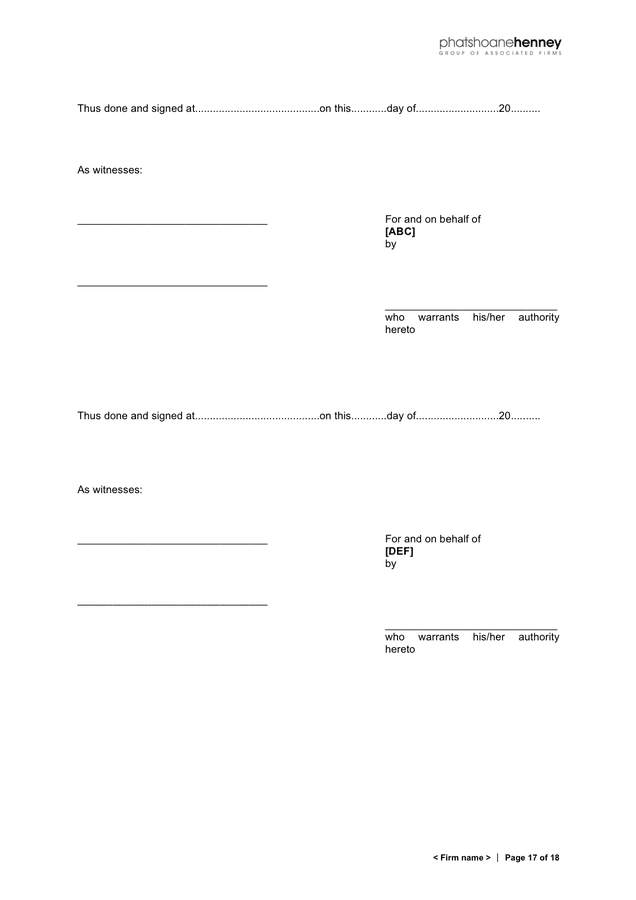 Agreement format between two companies in Word and Pdf formats - page ...