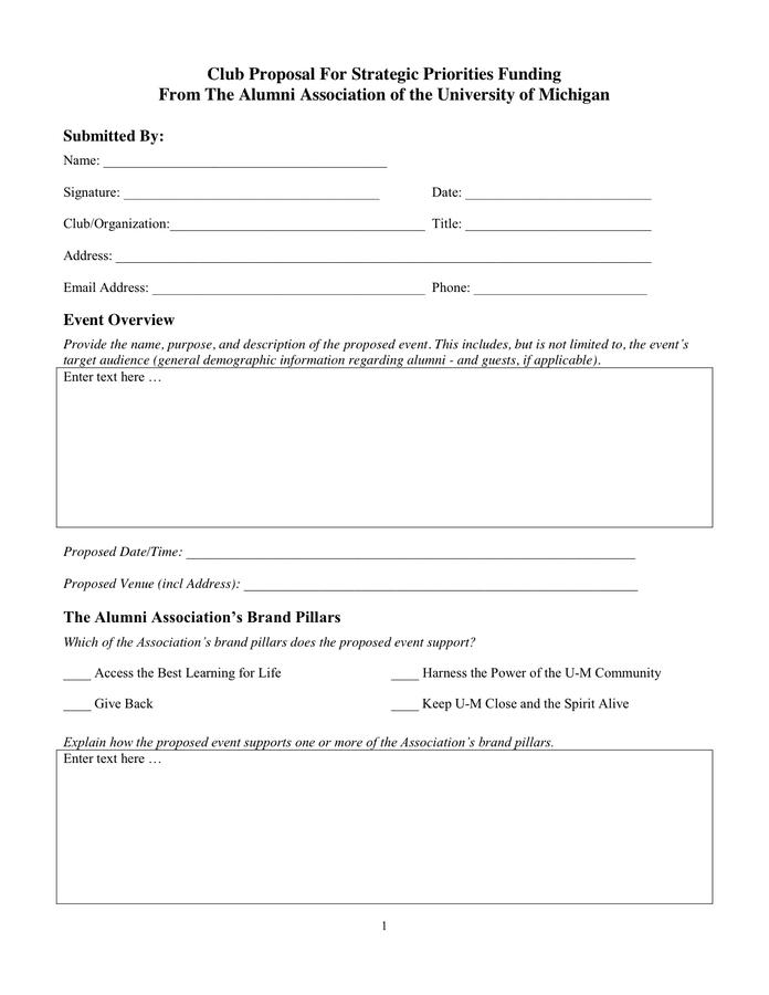 Event proposal in Word and Pdf formats