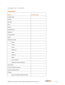 Budget Template - download free documents for PDF, Word and Excel