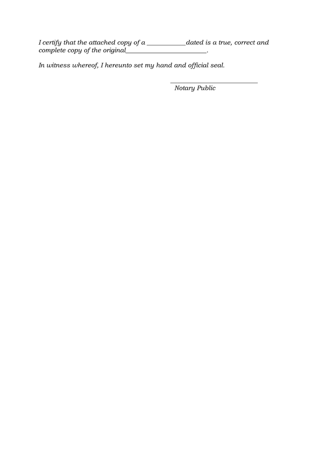 Sample notary statements in Word and Pdf formats - page 7 of 7