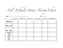 Fitness testing chart in Word and Pdf formats