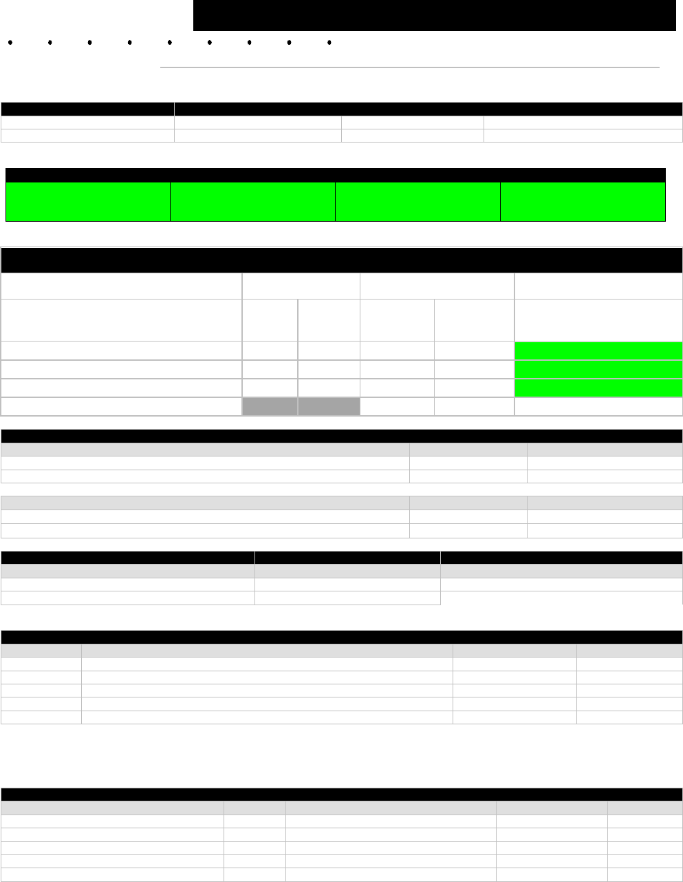Status report template in Word and Pdf formats