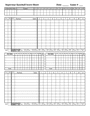 Baseball score sheet in Word and Pdf formats