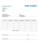 Time Card Template - download free documents for PDF, Word and Excel