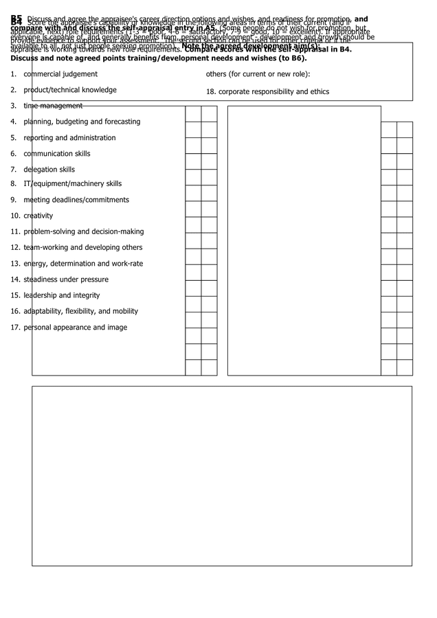 Performance Appraisal Form Template In Word And Pdf Formats Page 6 Of 8