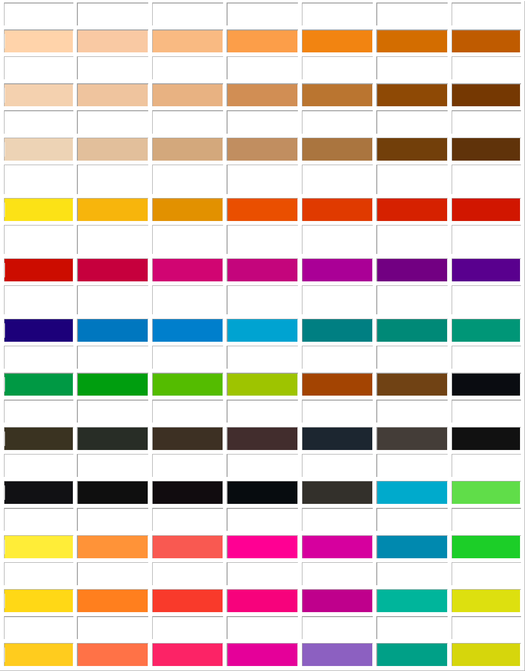 Pms color chart in Word and Pdf formats - page 11 of 11