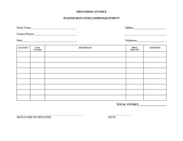 Proforma invoice template in Word and Pdf formats - page 4 of 4