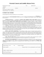 Parental consent and liability release form in Word and Pdf formats