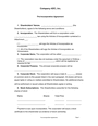 Pre-incorporation agreement in Word and Pdf formats