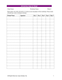 Workshop sign-in sheet in Word and Pdf formats