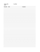 Log Sheet Template - download free documents for PDF, Word and Excel