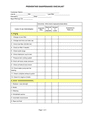 Preventive maintenance check sheet in Word and Pdf formats