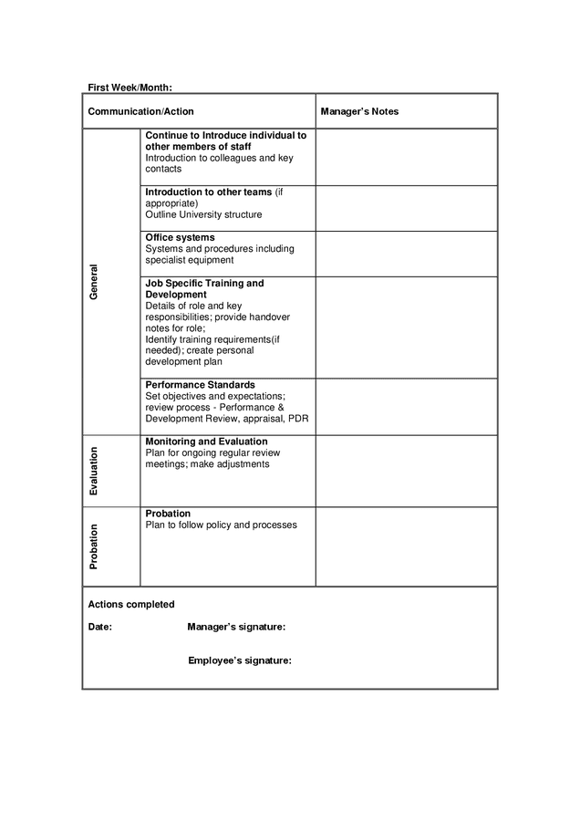 University induction programme sample checklist in Word and Pdf formats ...