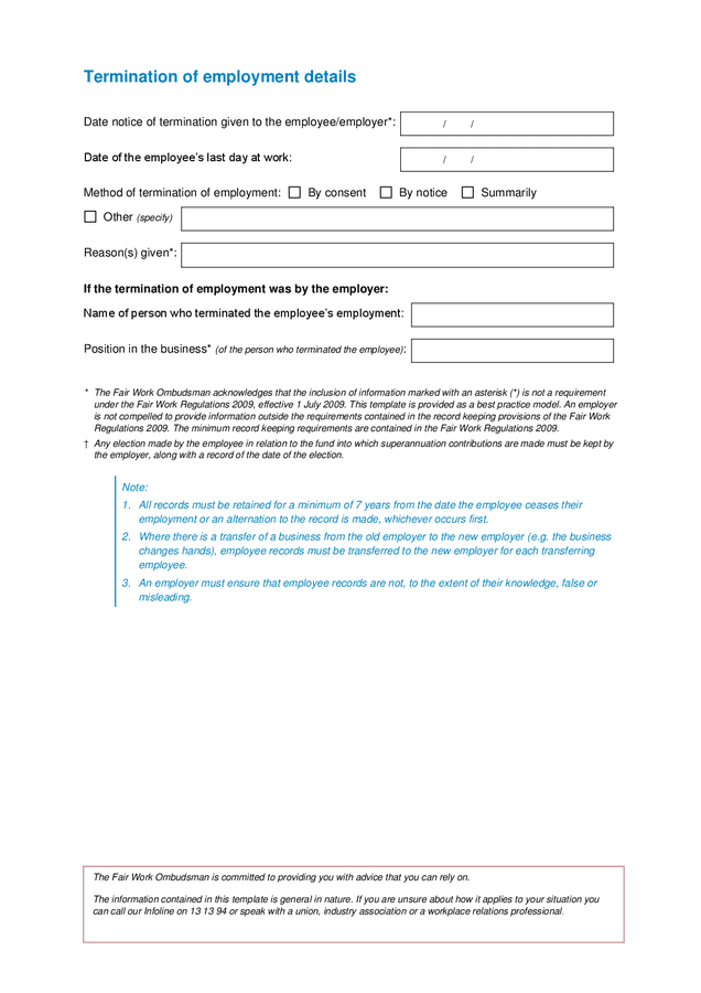 Employment Record Template In Word And Pdf Formats Page 3 Of 3