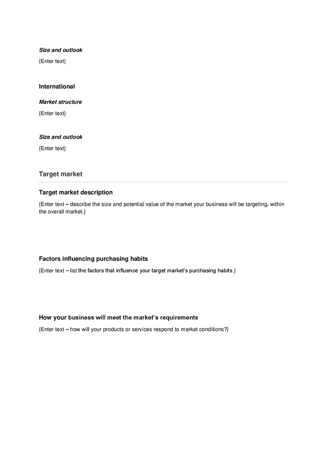 Business plan template in Word and Pdf formats - page 14 of 29