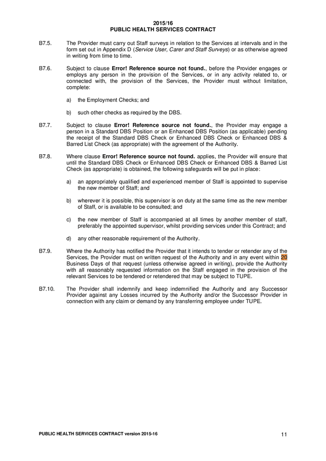 Public health services contract template in Word and Pdf formats - page ...