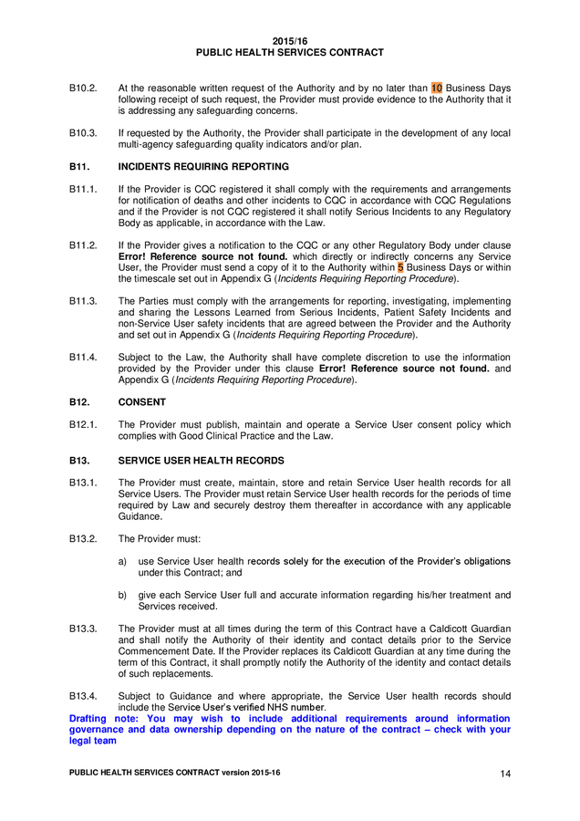 Public health services contract template in Word and Pdf formats - page ...