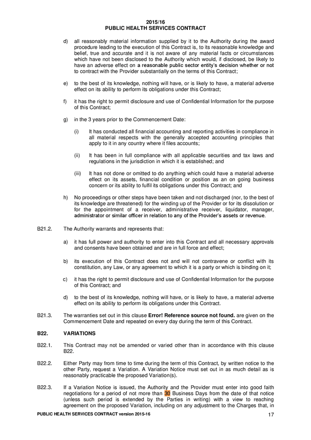 Public health services contract template in Word and Pdf formats - page ...