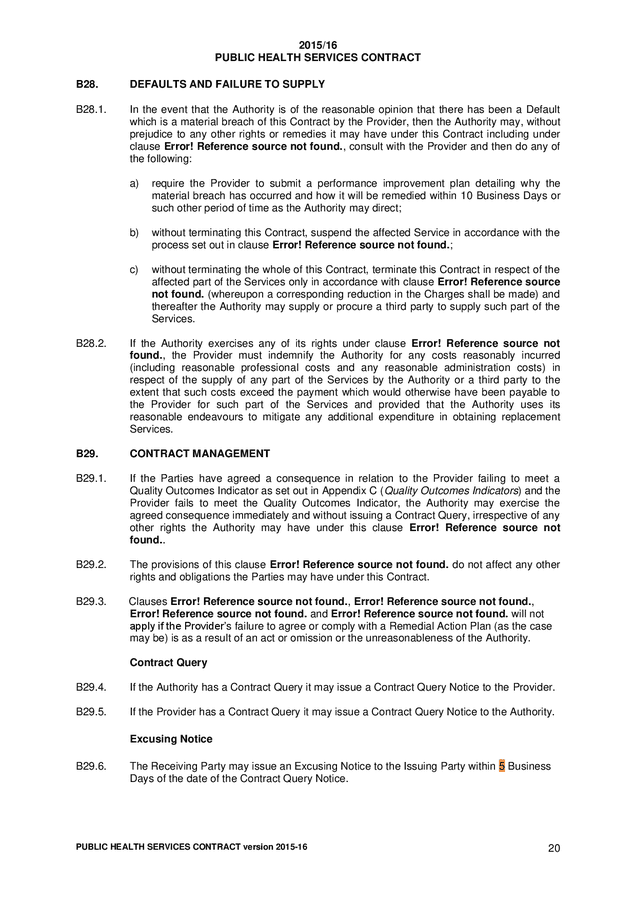 Public health services contract template in Word and Pdf formats - page ...