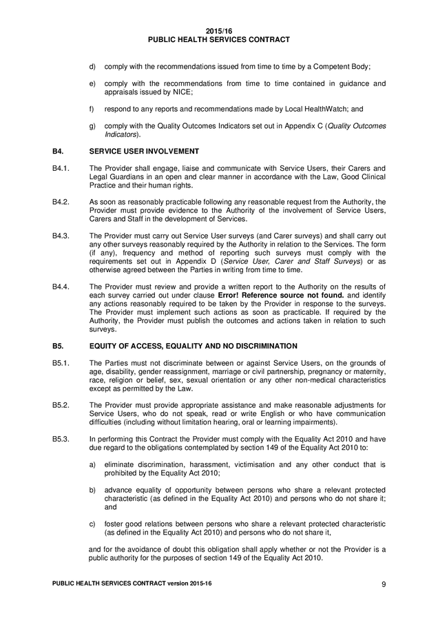 Public health services contract template in Word and Pdf formats - page ...