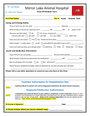 Animal hospital drop-off diabetic form sample in Word and Pdf formats