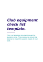 Club equipment checklist template in Word and Pdf formats - page 2 of 2
