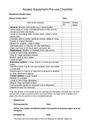 Access equipment pre-use checklist in Word and Pdf formats