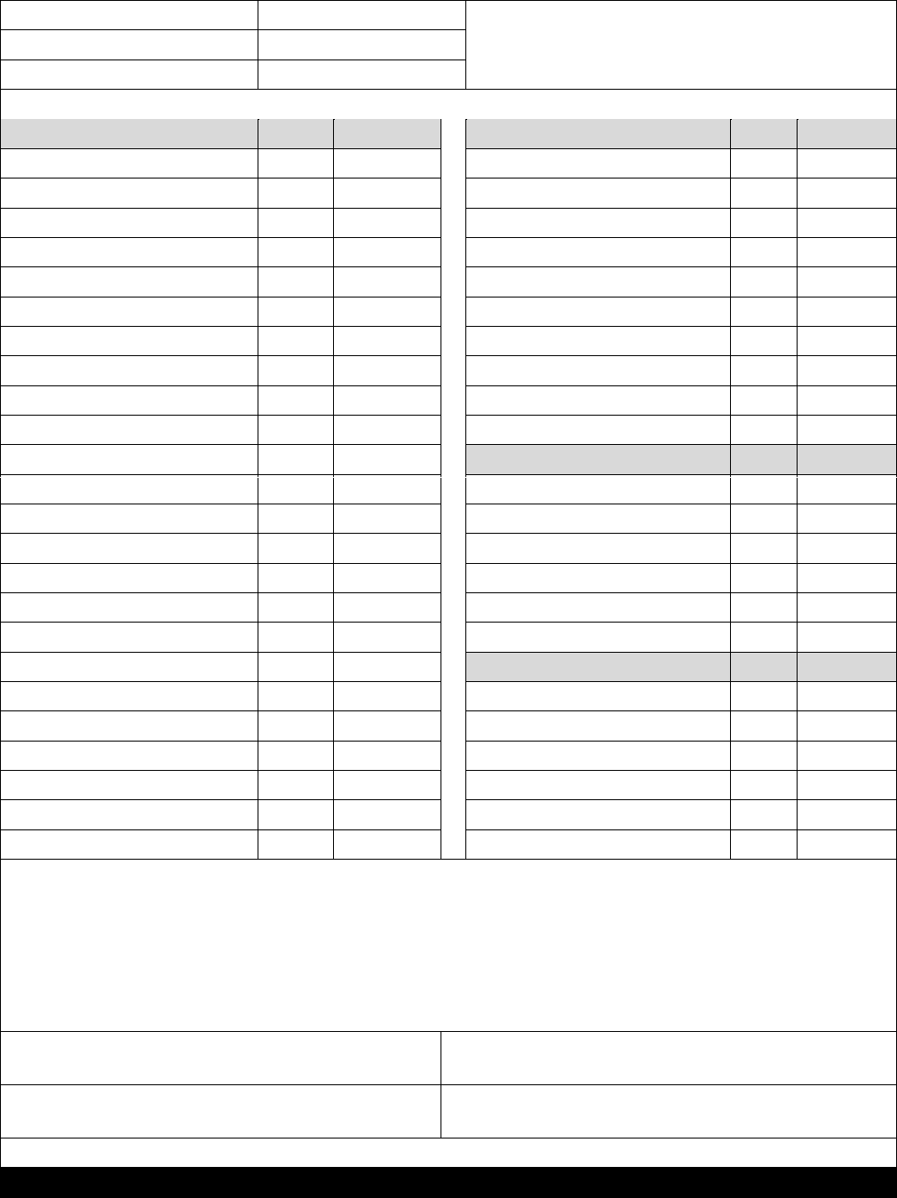 Fork lift truck routine / pre use checklist in Word and Pdf formats