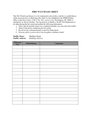 Fire watch log sheet in Word and Pdf formats