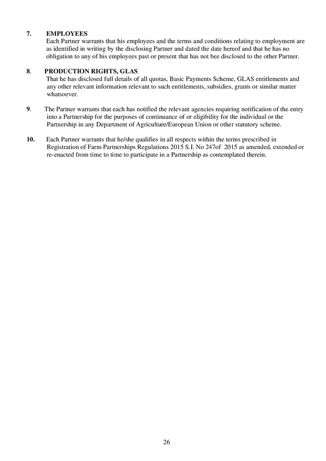 Farm partnership agreement sample in Word and Pdf formats - page 27 of 34 Farm partnership agreement sample in Word and Pdf formats - page 27 of 34