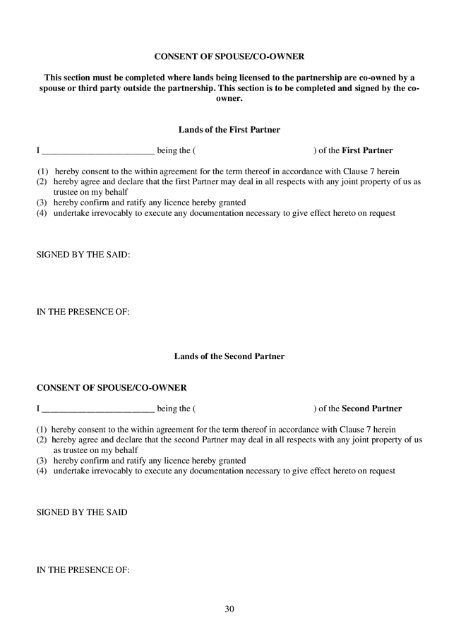 Farm partnership agreement sample in Word and Pdf formats - page 31 of 34 Farm partnership agreement sample in Word and Pdf formats - page 31 of 34