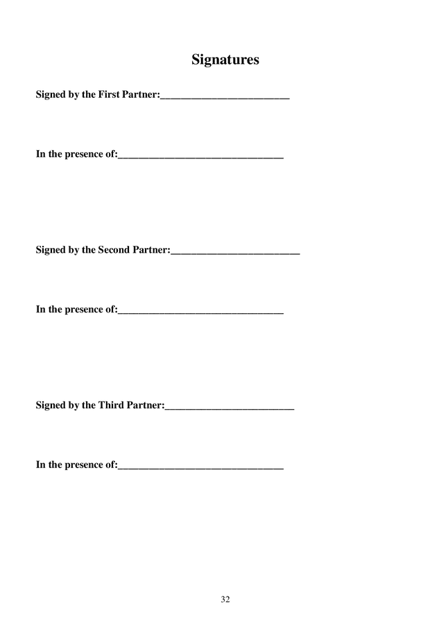 Farm partnership agreement sample in Word and Pdf formats - page 33 of 34 Farm partnership agreement sample in Word and Pdf formats - page 33 of 34