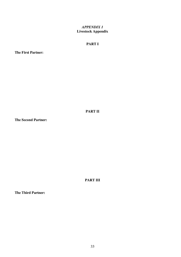 Farm partnership agreement sample in Word and Pdf formats - page 34 of 34 Farm partnership agreement sample in Word and Pdf formats - page 34 of 34