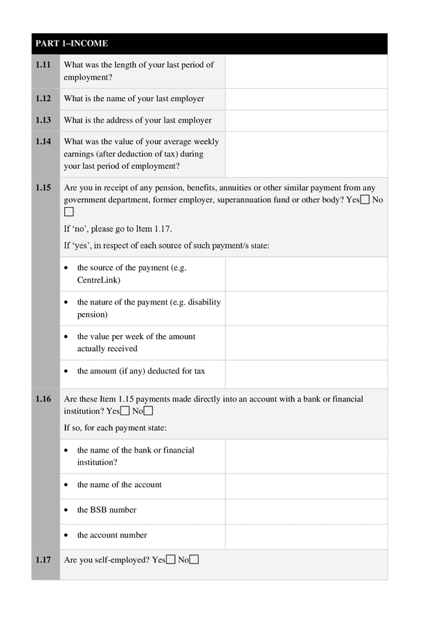 Statement of financial position (Queensland) in Word and Pdf formats ...