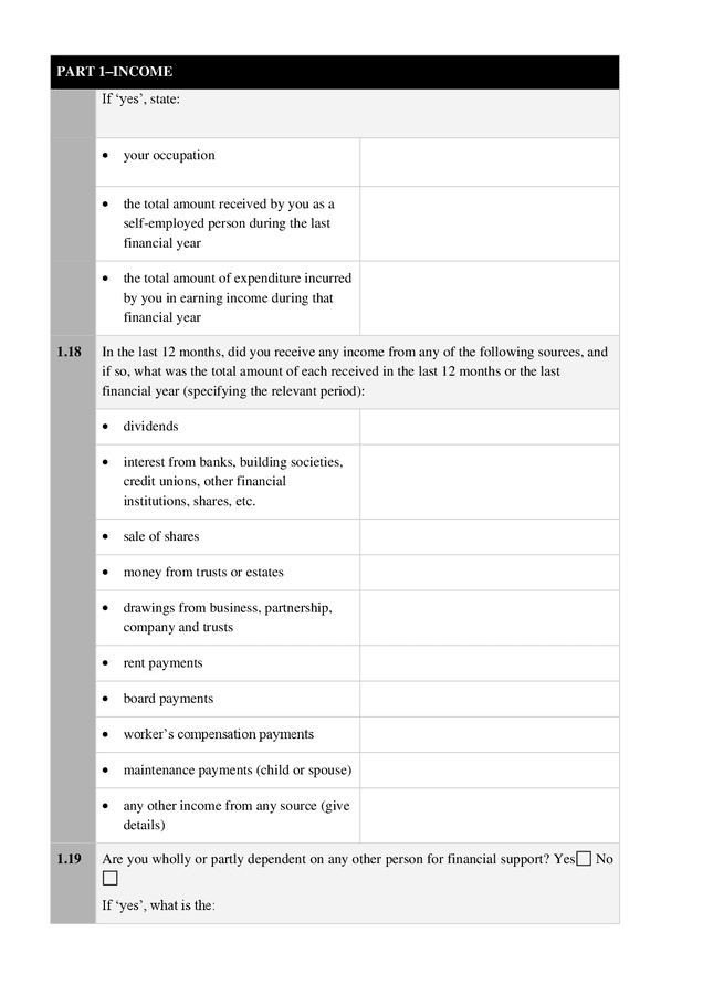 Statement of financial position (Queensland) in Word and Pdf formats ...