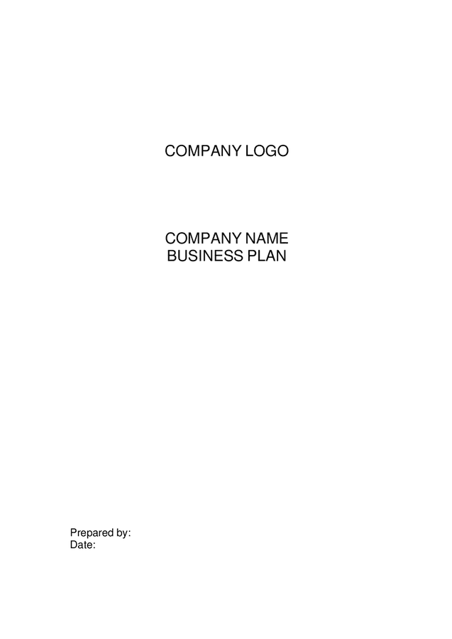 Sample business plan template in Word and Pdf formats