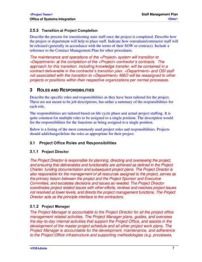 Staff management plan in Word and Pdf formats - page 11 of 19
