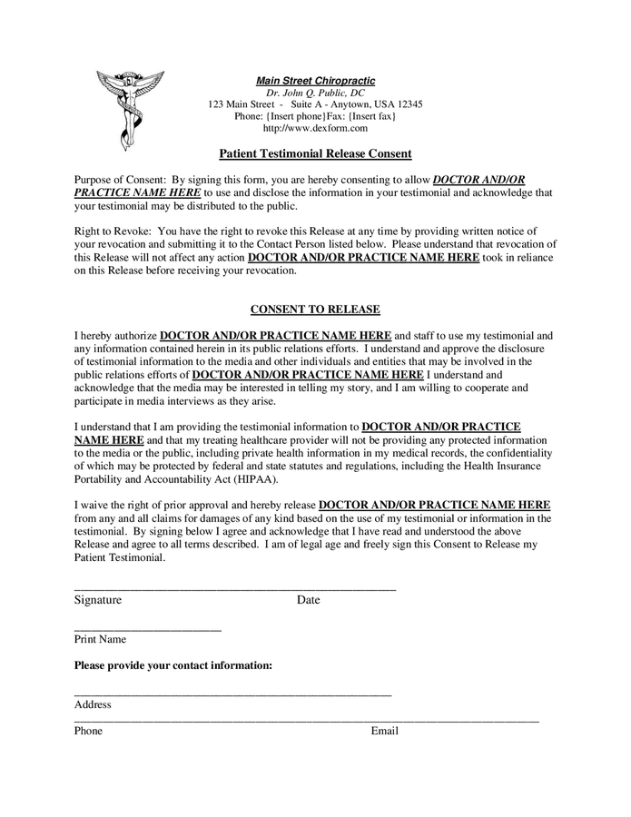 Chiropractic forms in Word and Pdf formats - page 4 of 8