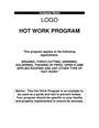 Hot work program templates in Word and Pdf formats
