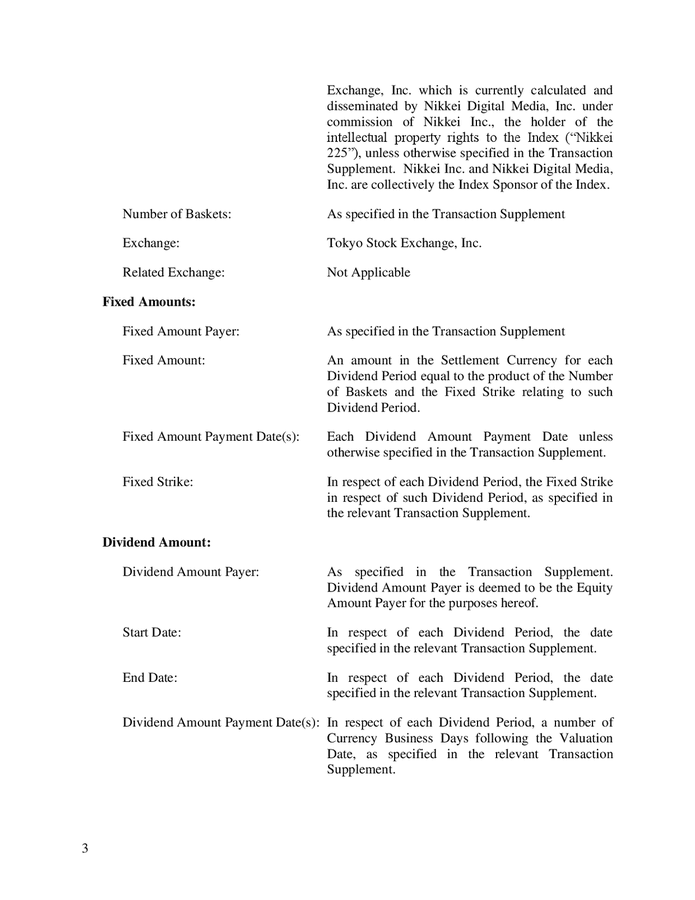 Japanese dividend swap master confirmation agreement in Word and Pdf ...