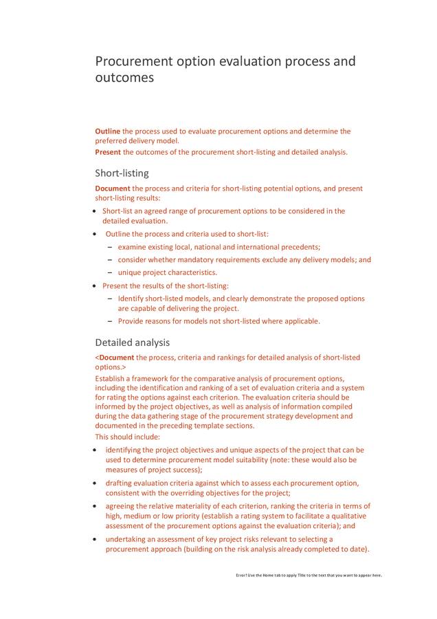 Procurement strategy (Australia) in Word and Pdf formats - page 7 of 11
