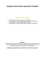 Employee stock option agreement template in Word and Pdf formats - page ...