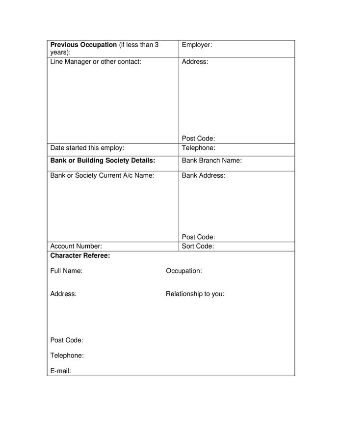 Guarantor application (Great Britain) in Word and Pdf formats - page 3 of 6