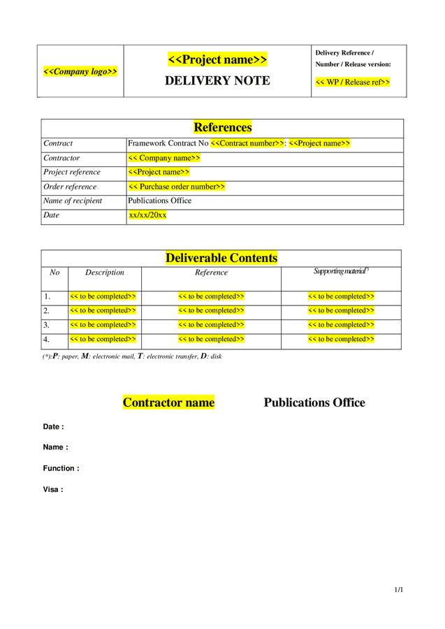 Promissory Note Template - download free documents for PDF, Word and Excel
