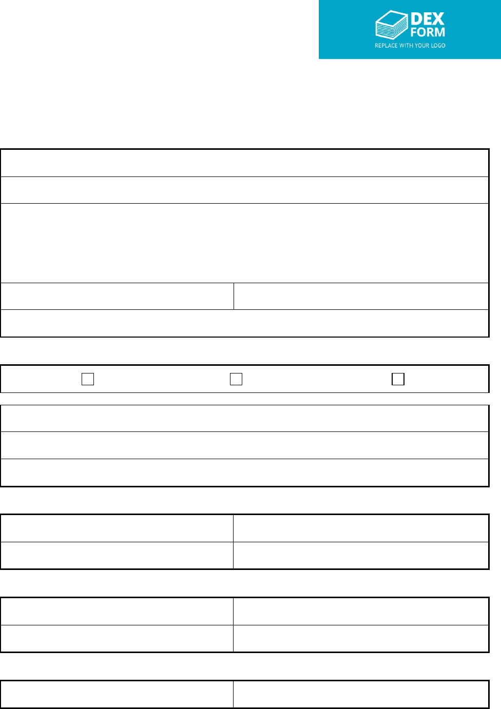Hotel booking form in Word and Pdf formats