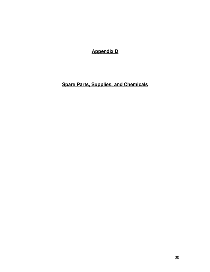 Operation and maintenance manual for water systems in Word and Pdf ...